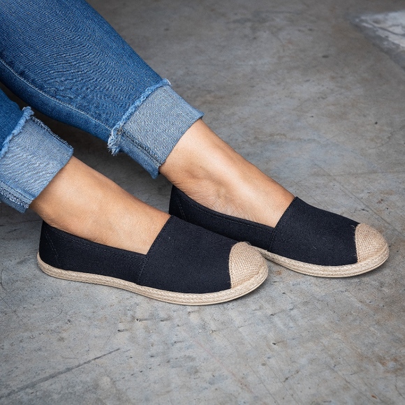SunnyMia | Shoes | Sale Bella Black Espadrille Flats | Poshmark